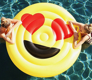 Buy Inflatables Gigantic Emoji Laugh Cry Inflatable Swimming Pool Float ...