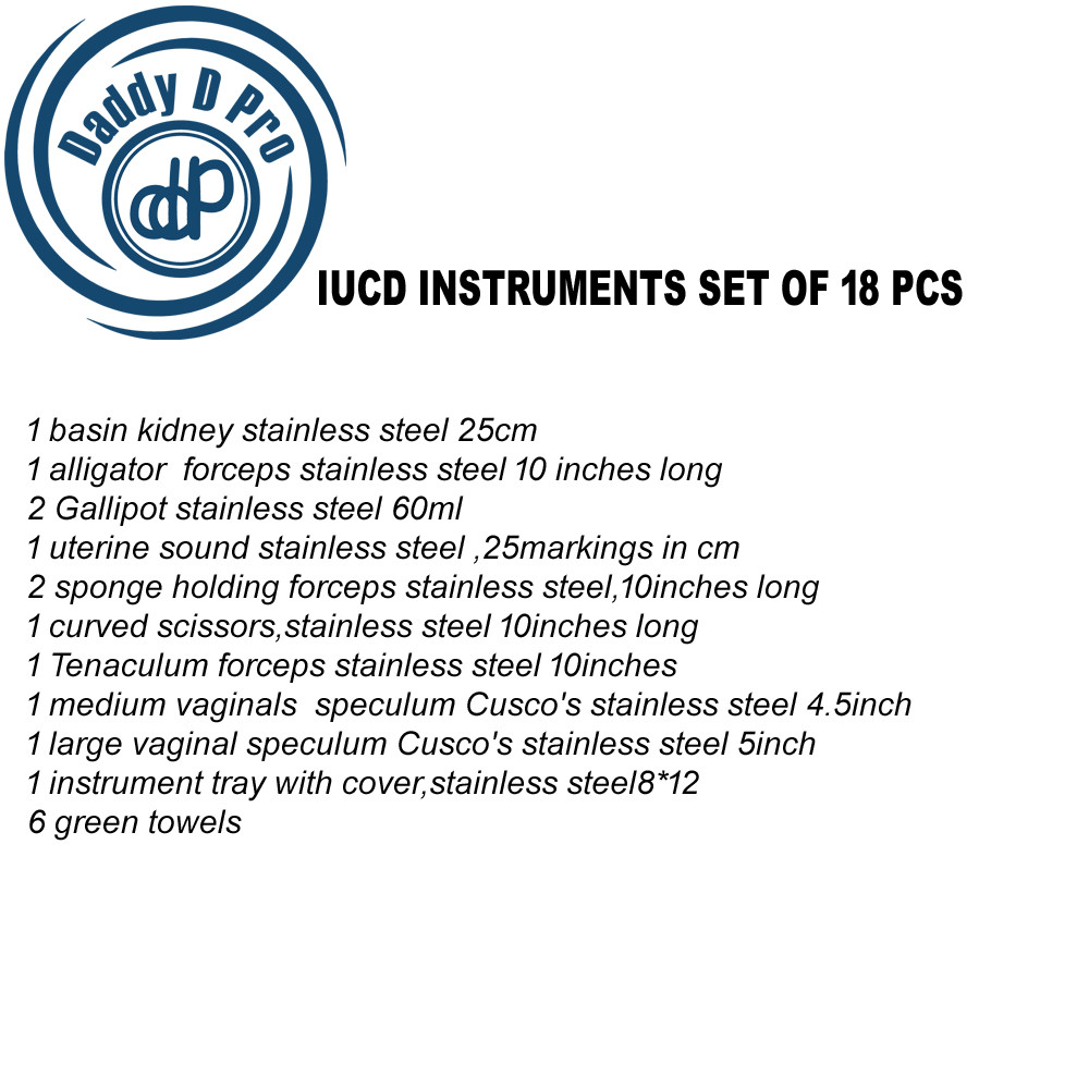 Buy Iucd Instruments Set 18 Pieces Gynecology Instruments from DADDY D ...