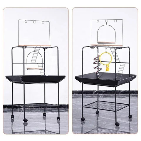 Buy Large Bird Cage Bird Stand Rack Bird Perches Ladders Swing Open ...