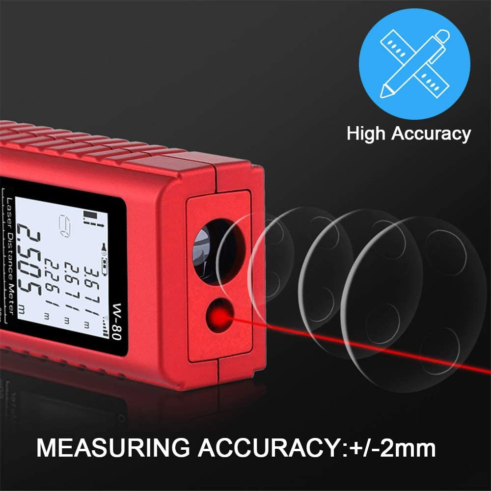 Buy Laser Measure 80m Laser Distance Meter 262ft Portable Handheld ...