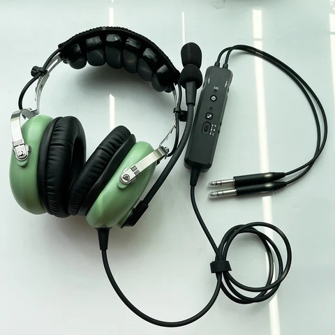 Buy Pilot Headset Aviation Dual Volume Control Aviation Headsetaircraft ...