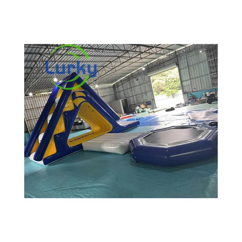 Buy Popular Inflatable Water Slide Water Park Climbing Wall Triangle ...