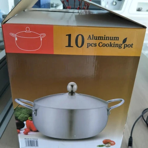 Buy Sanding Belly Shape Pot Set Soup Pot Induction Aluminum Pot Set ...