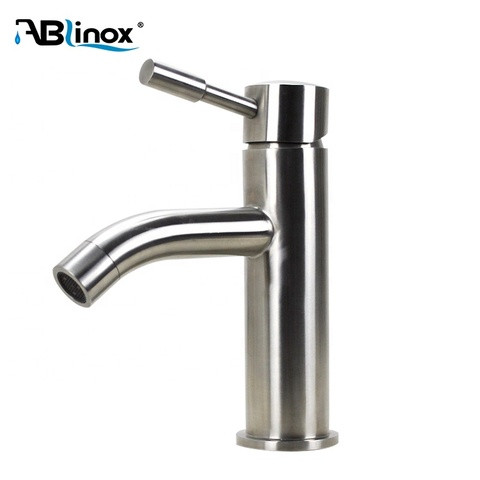 Buy Single Handle Ss Gold Brushed Tap Gold Basin Faucet Faucets For ...