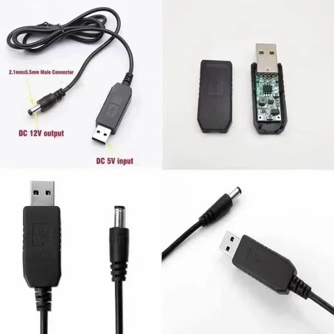 Buy Step Up Or Down Cable Pd Usb 5v To 12v 5521 Dc Power Cable For ...
