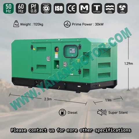 Buy Super Silent Diesel Generator Set Green 30kw 100kw 1000kw Cummins ...