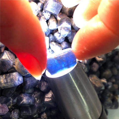 Buy Wholesale Raw Natural Blue Corundum Columnar Tube Rough Gemstone ...