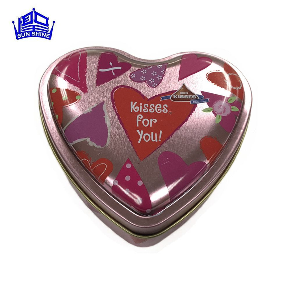 Buy New Wedding Gift Heart Shaped Tin Box Packaging Metal Tin Box ...