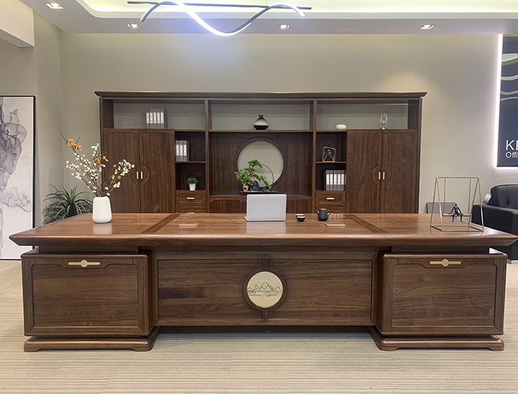 Buy New Chinese Solid Wood Executive Desk And Chair Combination." from ...