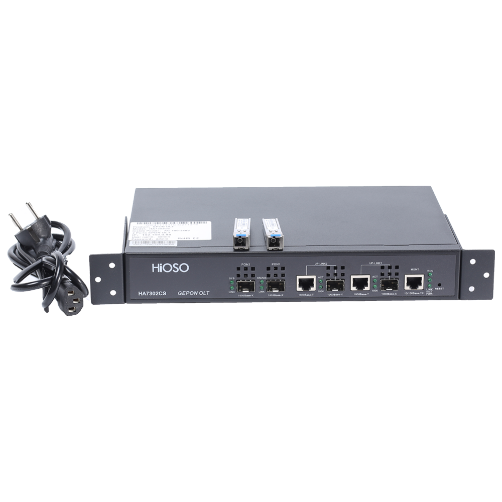 Buy Hioso 2pon Epon Gpon Onu Lan Uplink Fiber Optic Equipment Fttx 2 Ports Mini Olt Ftth With ...
