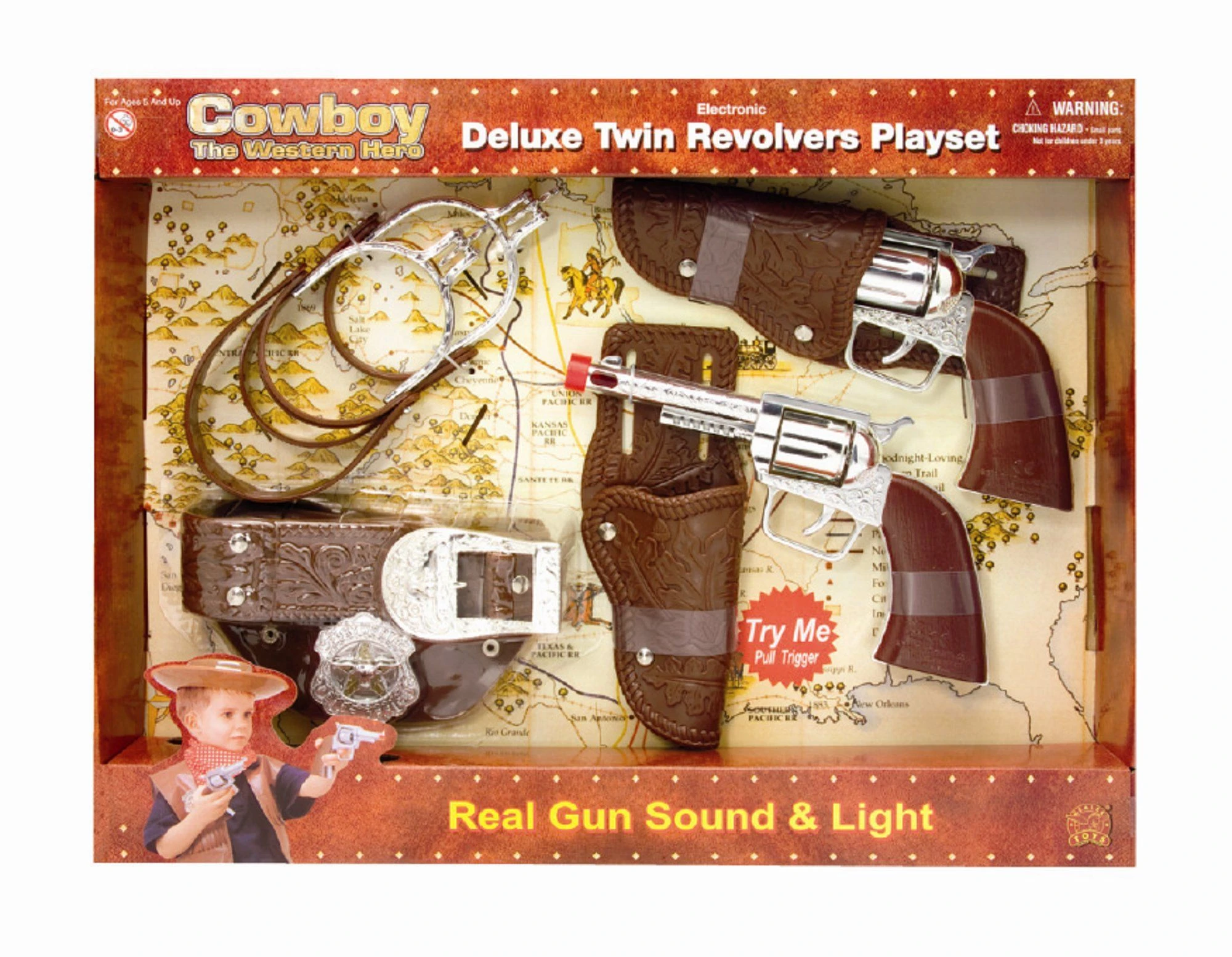 Buy Cowboy Deluxe Playset W/knife, Handcuffs & Spur from Gealex Toys ...