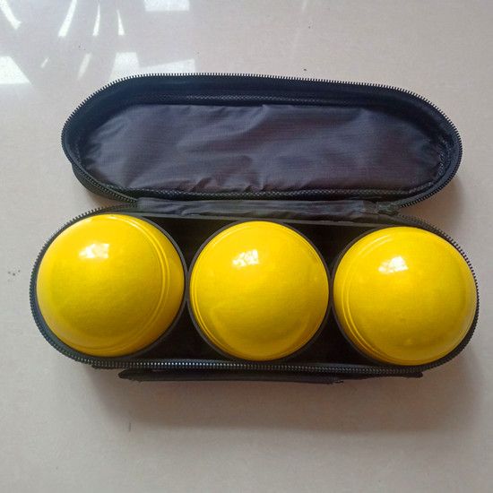 Buy Metal Boules Petank Ball In Yellow Color For Outdoor Garden Game ...