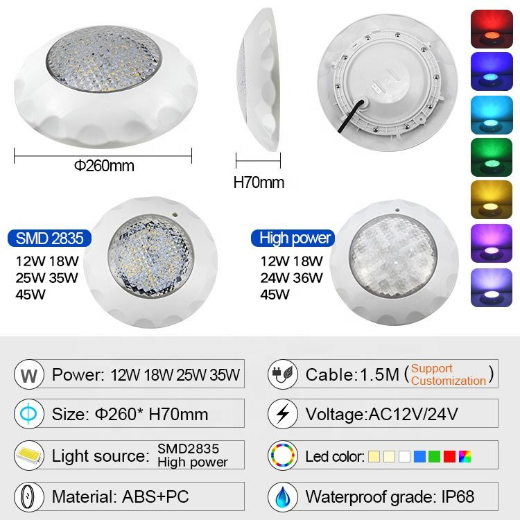 Buy Waterproof Rgb Smart Remote Control Swim Pool Lmap Submersible Underwater Led Swimming Pool ...