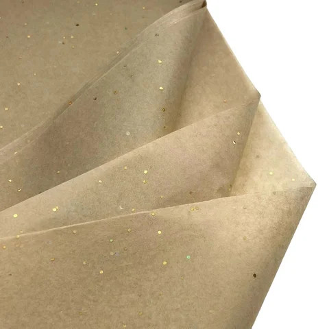 Buy 17gsm Light Brown Buff Silver Gemstones Factory Direct Tissue Paper ...