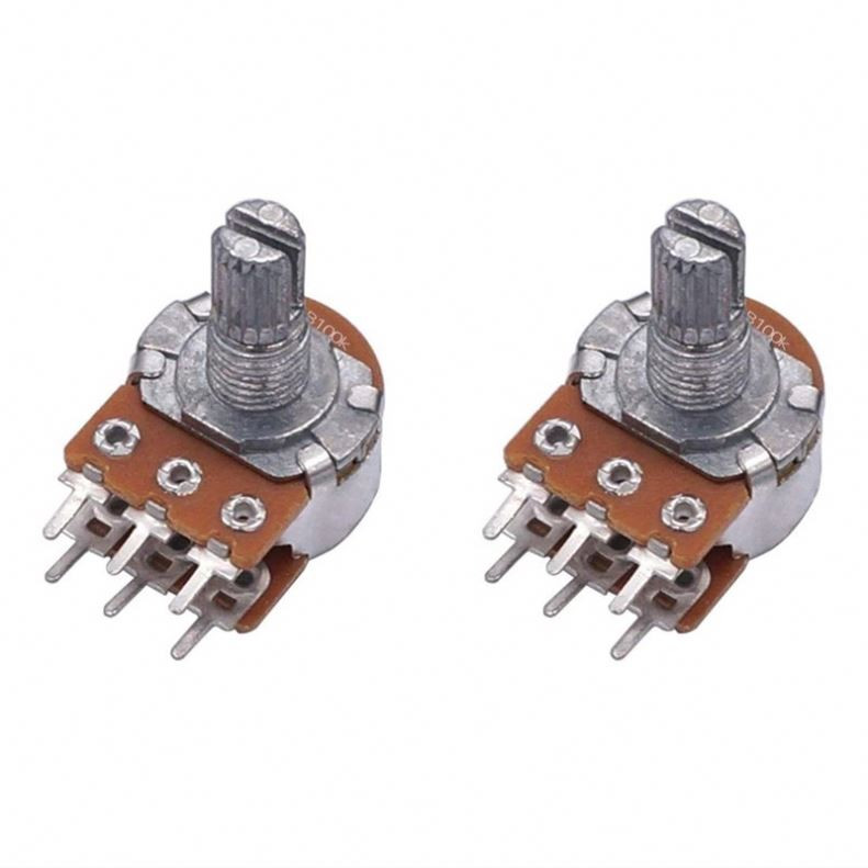 Buy 1m Ohm Rotary Potentiometer B1m Audio Volume Control Double Joint 3 ...