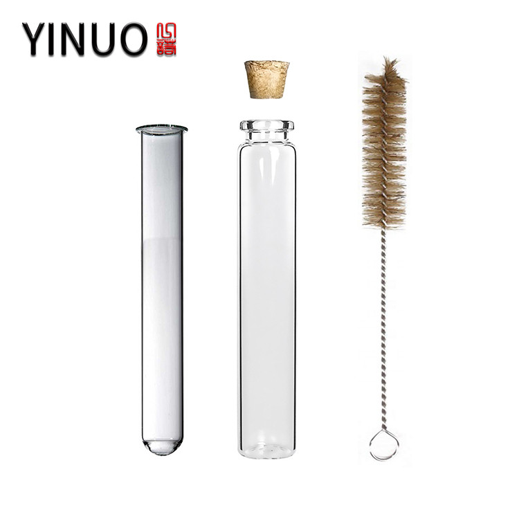 Buy 200ml Laboratory Empty Sample Bottles Test Tube With Wooden Stopper ...