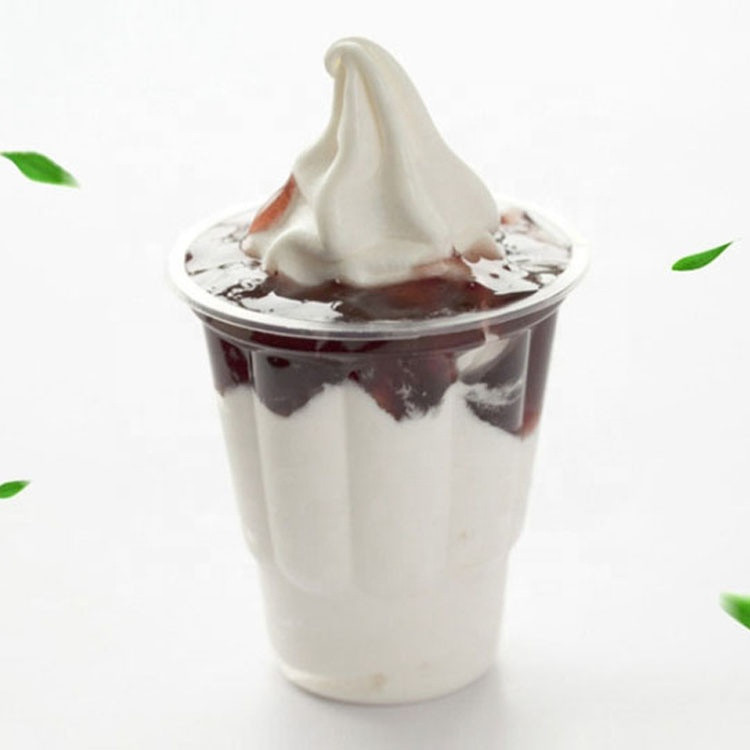 Buy 250ml Ice Cream Disposable Plastic Sundae Pp Material Cups Yogurt ...