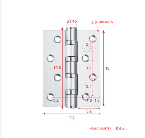 Buy 3mm Thickness Stainless Steel 201 Heavy Duty 4x3x3mm Furniture ...
