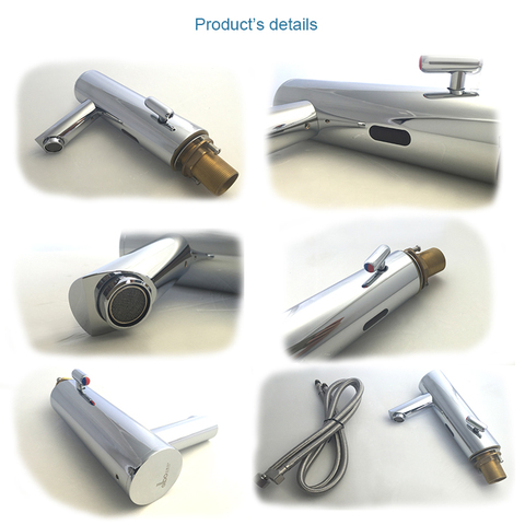 Buy Bathroom Brass Hands Free Automatic Sensor Water Tap Instant Heater ...