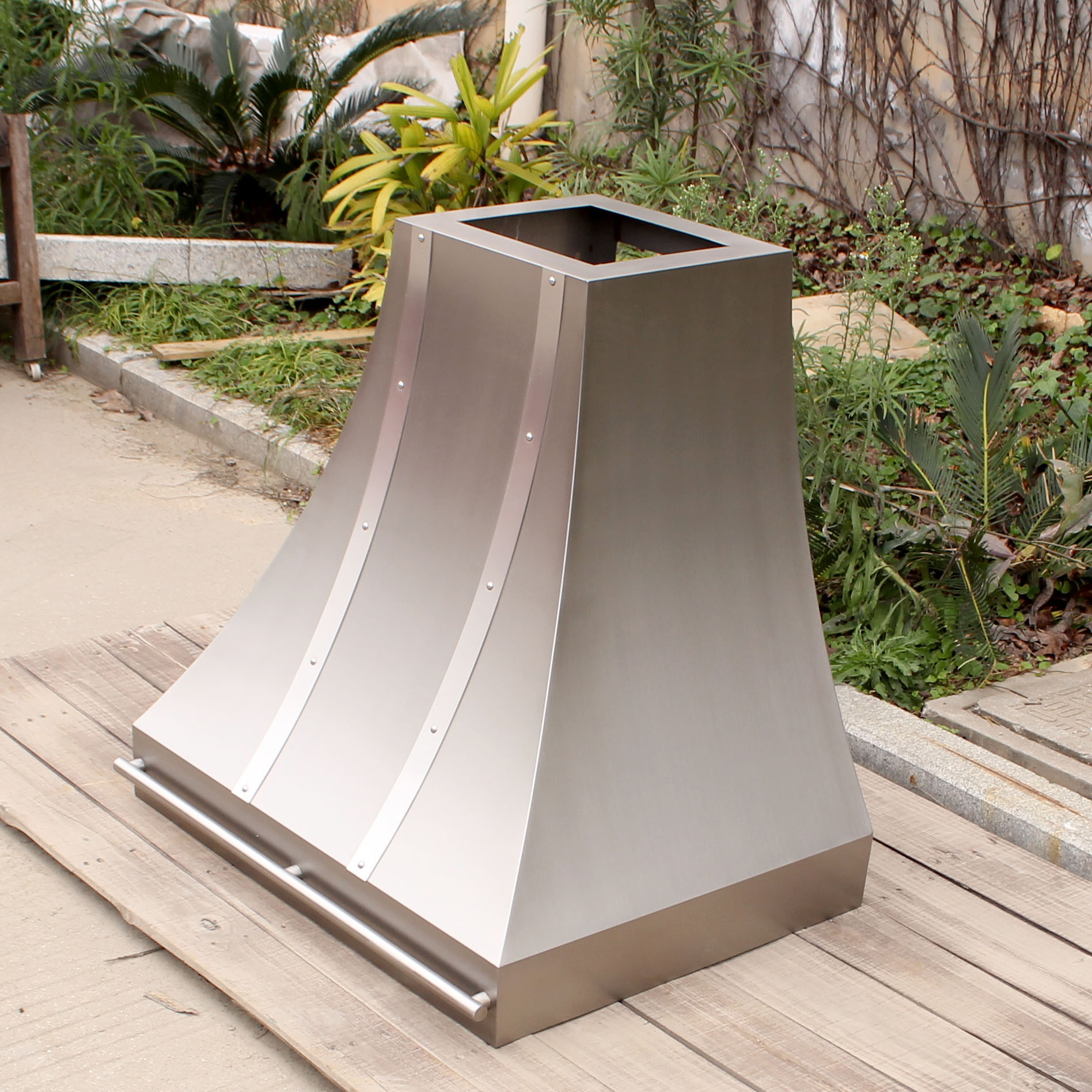 Buy Custom Range Hood Shell With Towel Bar Design / Custom Designed And ...