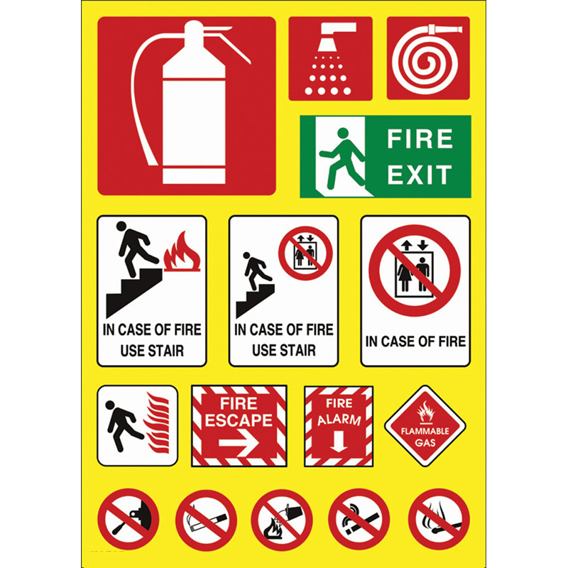 Buy Customizable Fire Extinguisher Placement Label Fire Warning Safety ...