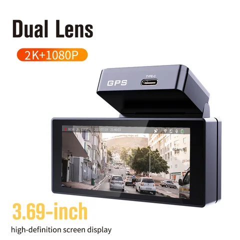 Buy Dash Cam Front And Rear 2k+1080p Car Camera 3.69 Big Screen Dash ...