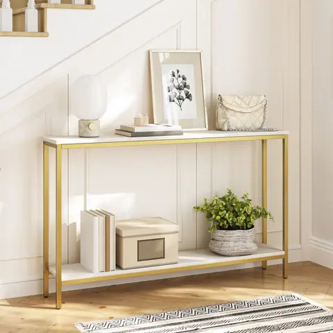Buy Hoobro Narrow Industrial Console Table, Slim Entryway Table, Sofa ...