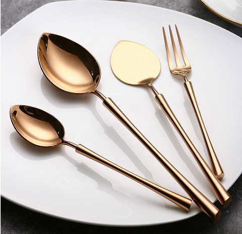 Buy Jacotta Golden 304 Stainless Steel Cutlery Steak Western Tableware ...