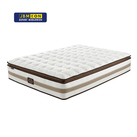 Buy Jbm 14 Inch Pillow Top Rolling Inner Spring Mattress With Natural ...
