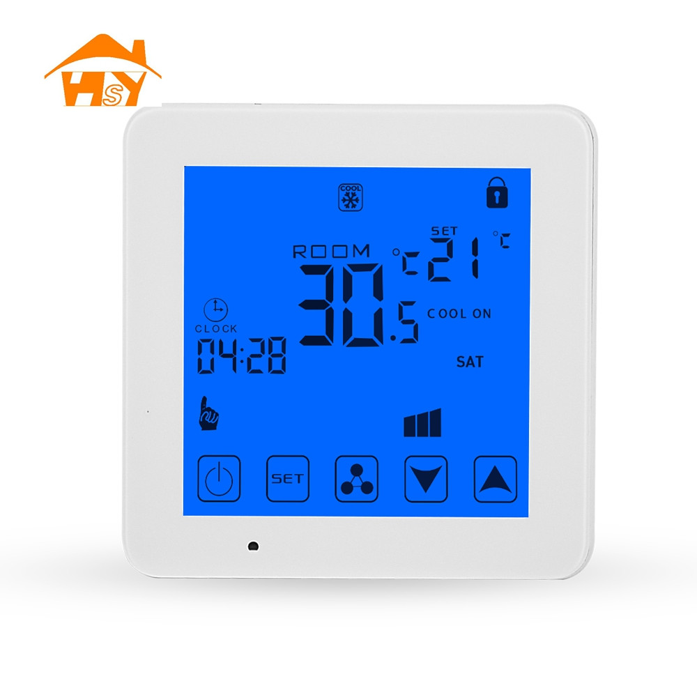 Buy Lcd Large Touch Screen Panel Room Heating And Cooling Thermostat ...