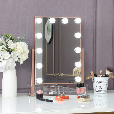 Buy Led Lighted Customized Magnifying Hollywood Style Makeup Mirror ...