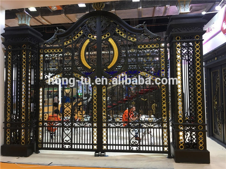 Buy Luxury Wrought Iron Double Gate Metal Antique Steel Gate from ...