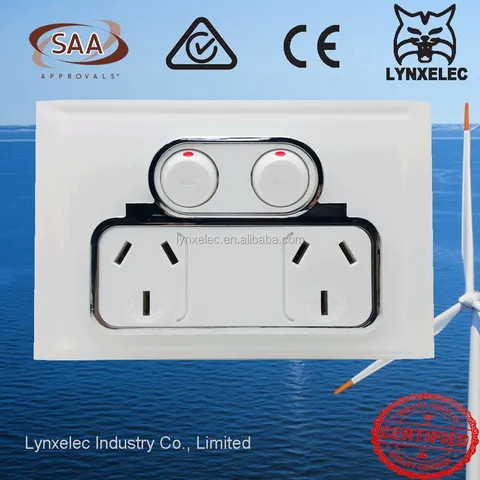 Buy Lynxelec Australia Crystal 250v 10a Double Pole Acrylic Electric ...