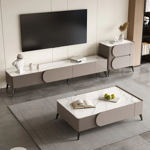 Buy Modern Luxury Furniture Console Television Meuble Brown Table ...