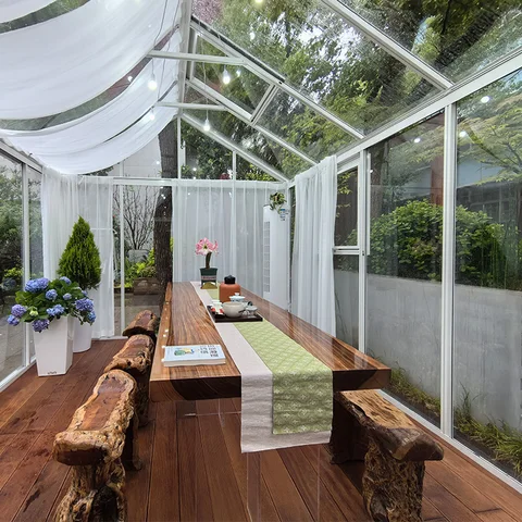 Buy Movable Solarium Garden Room Wall Foldable Standalone Tempered ...