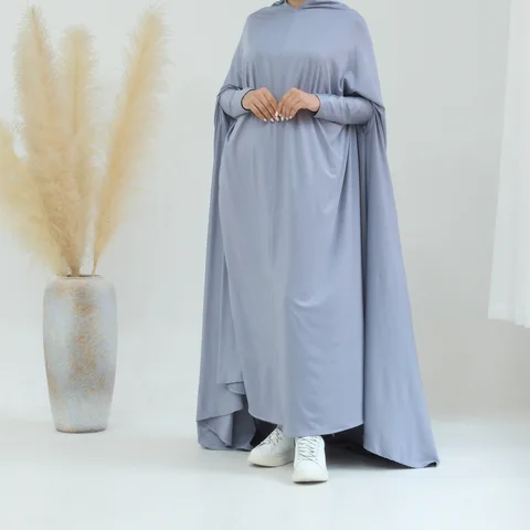 Buy New Design Cotton Islamic Niqab Kaftan Robe Jilbab Dubai Batwing ...