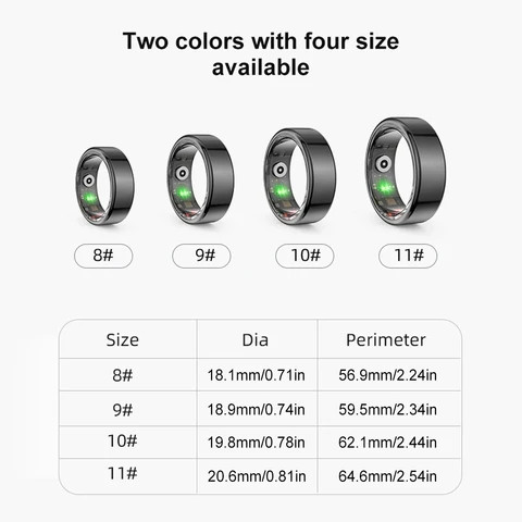 Buy New R02 Smart Ring Multifunctional Step Health Tracker Heart Rate ...