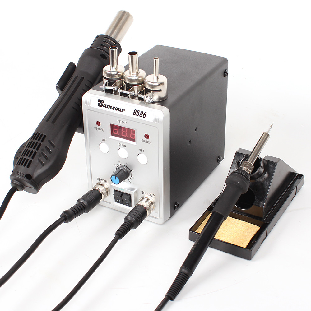 Buy New Solder Station 8586 2-in-1 Electric Soldering Irons Hot Air ...