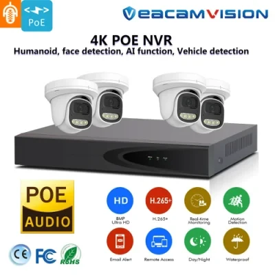 Buy Poe Security Camera System Kit Dvr Nvr Poe Wifi 4g Home Anr Ip67 ...