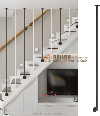 Buy Reilbu Modern L-shaped Handrail, Ceiling Wall Hand Rail Pipe Stair ...