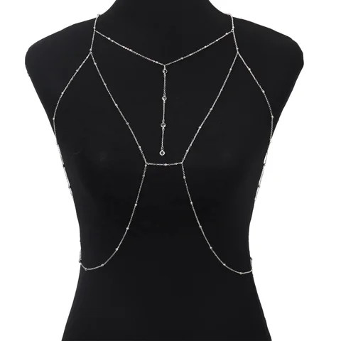 Buy Simplicity Fashion Chest Chain Body Jewelry Women Sexy Metal Fringe ...