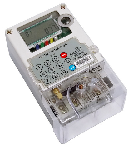 Buy Single Phase Electric Energy Meter Communication Prepayment Meters ...
