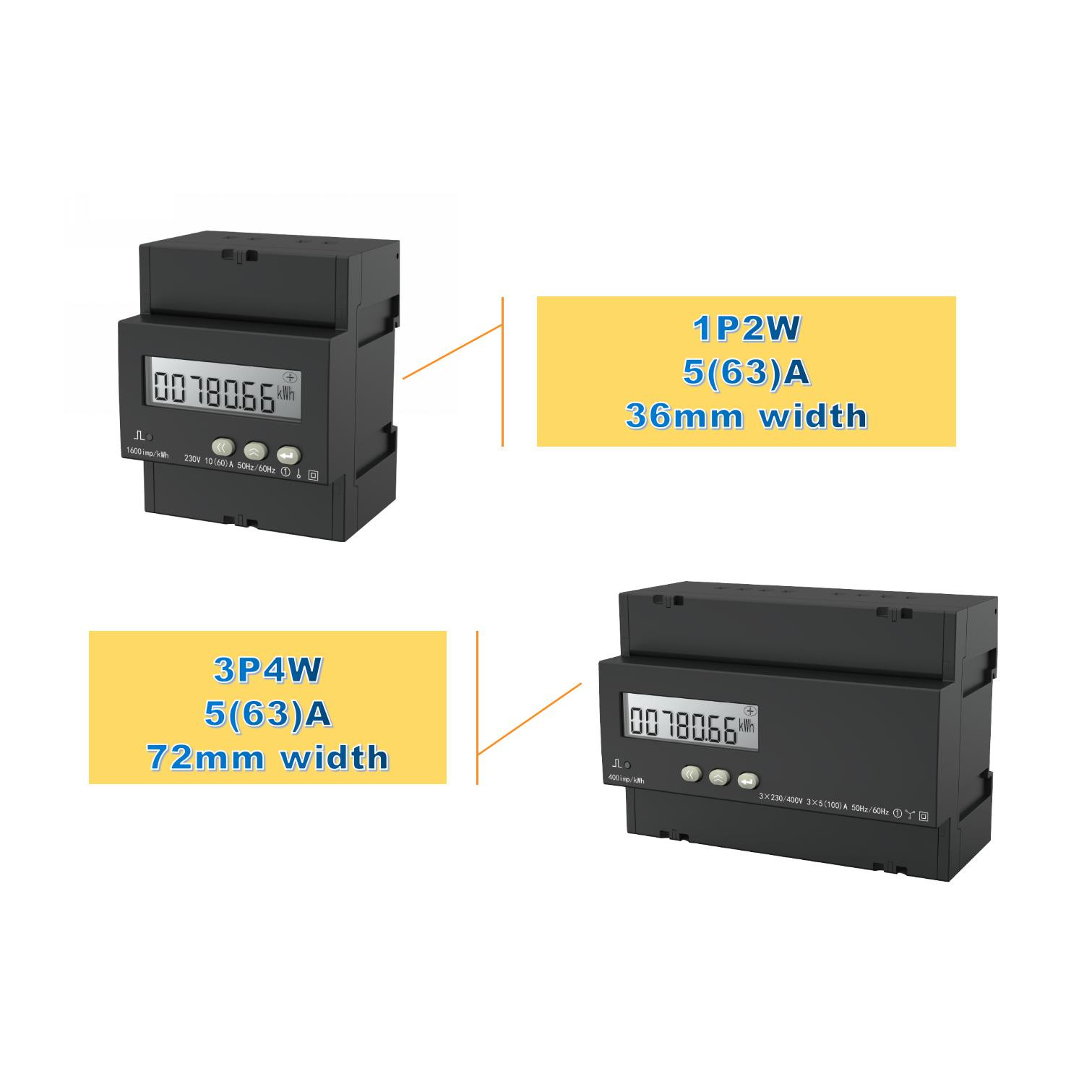 Buy Single Phase Two Wire Energy Meter Digital Kwh Multimeter from ...