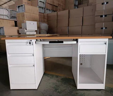 Buy Steel Commercial Office Work Table Modern Desk For Work From Home ...