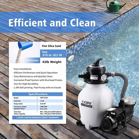 Buy Swimming Pool Equipment Sand Filter Pump System Garden Portable ...