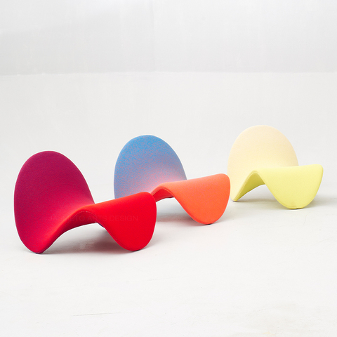 Buy Tongue Shape Mid Century Lounge Chair Stackable Accent Chairs ...