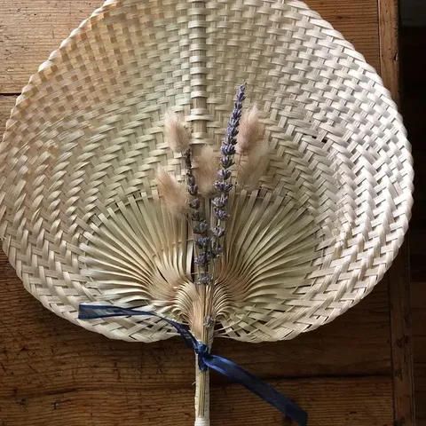 Buy Viet Nam Bamboo Craft Weave Hand Fan Heart/ Handwoven Personalized ...