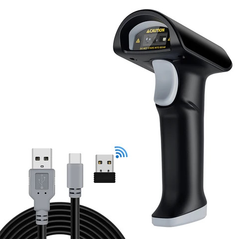 Buy Warehouse Barcode Scanner Bt Usb 2.4ghz Wireless Barcode Reader 1d ...