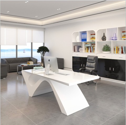 Buy Wholesale Modern Design Curved Shape Executive Manager Office ...