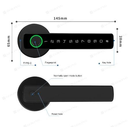 Buy Goking Digital Handle Tuya App Smart Home Lock Airbnb Apartment ...